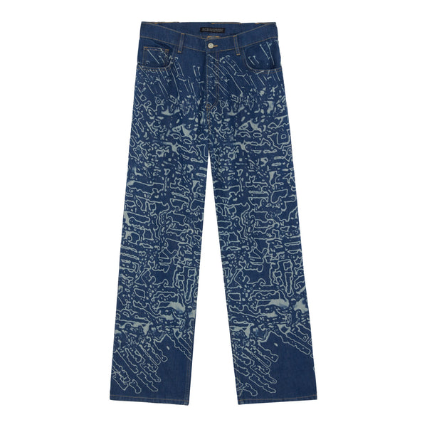 Blue Laser Etched Map Jeans – Robyn Lynch